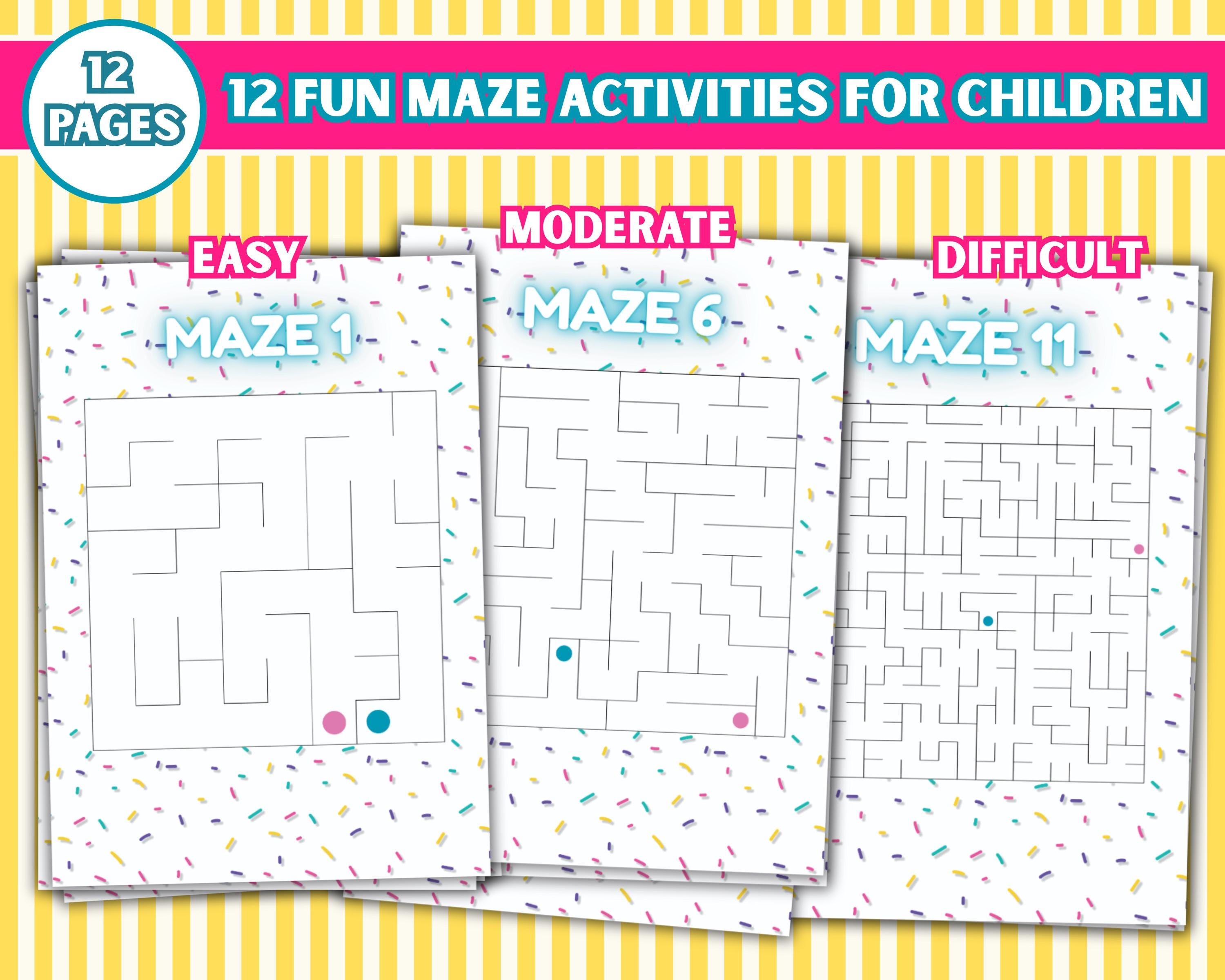 Printable Maze for Kids, Maze Activity, Fun Maze Printable, Maze ...