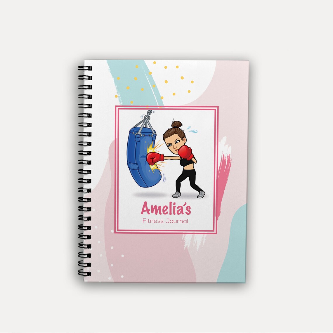 Personalised Bitmoji Workout Journal Fitness Planner Food - Etsy UK