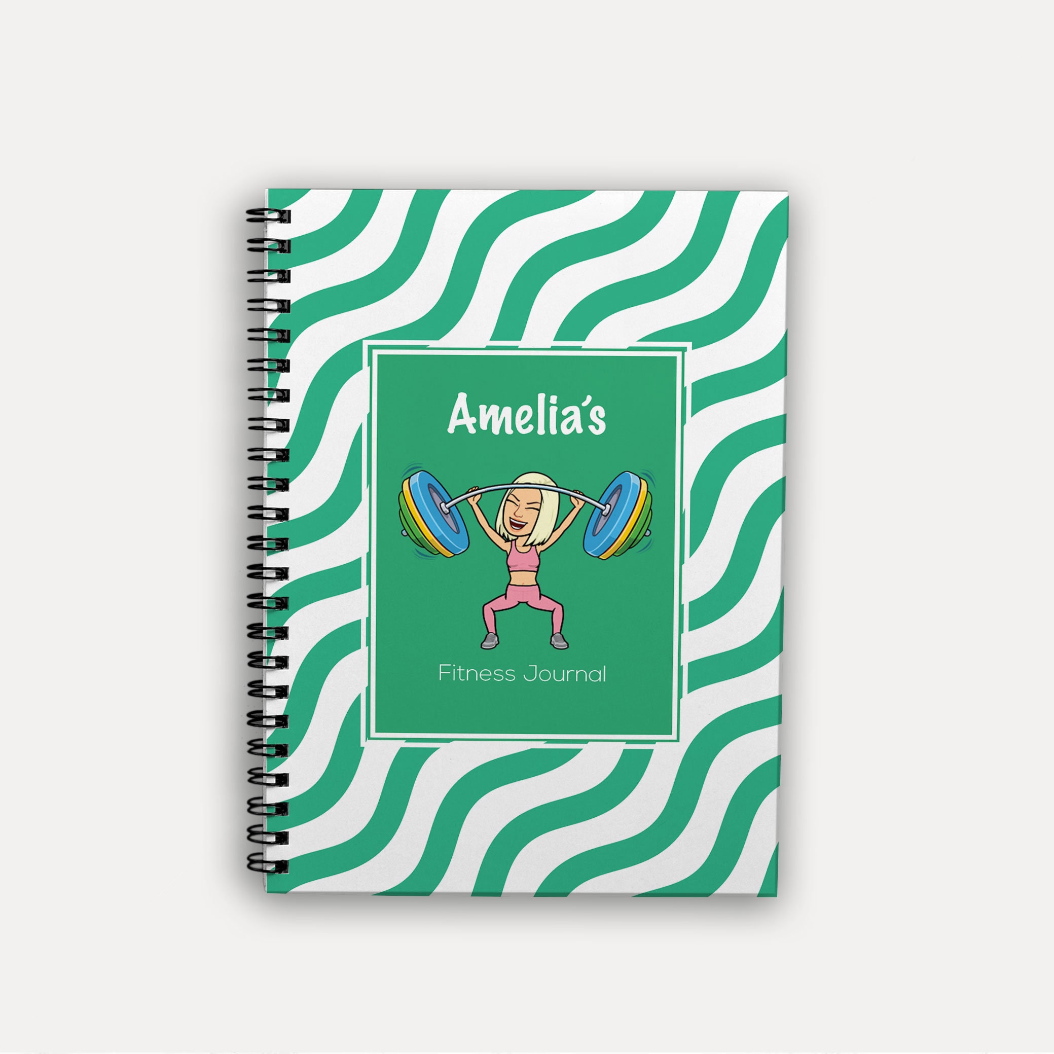 Personalised Bitmoji Fitness Journal Workout Planner Weight - Etsy ...