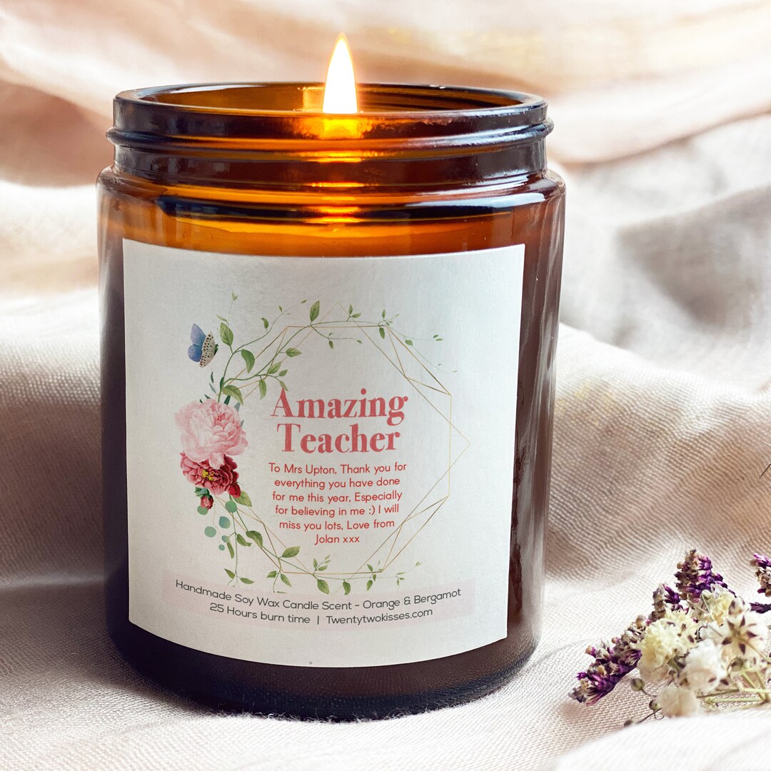 Teacher Appreciation Candle Gift, Soy Wax Candle, Scented Candle ...