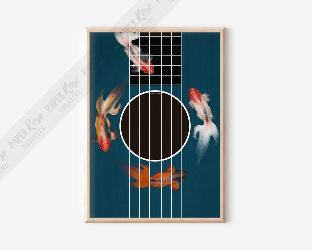 Koi Fish Guitar Taylor Unframed Art Print - Etsy