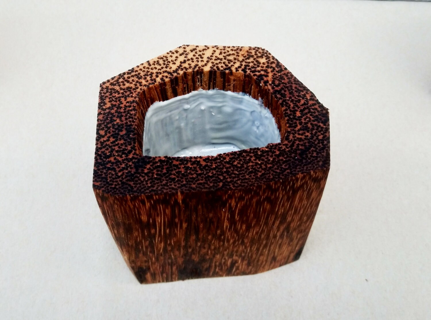 Set of 3 Coconut Wood Planters - Etsy