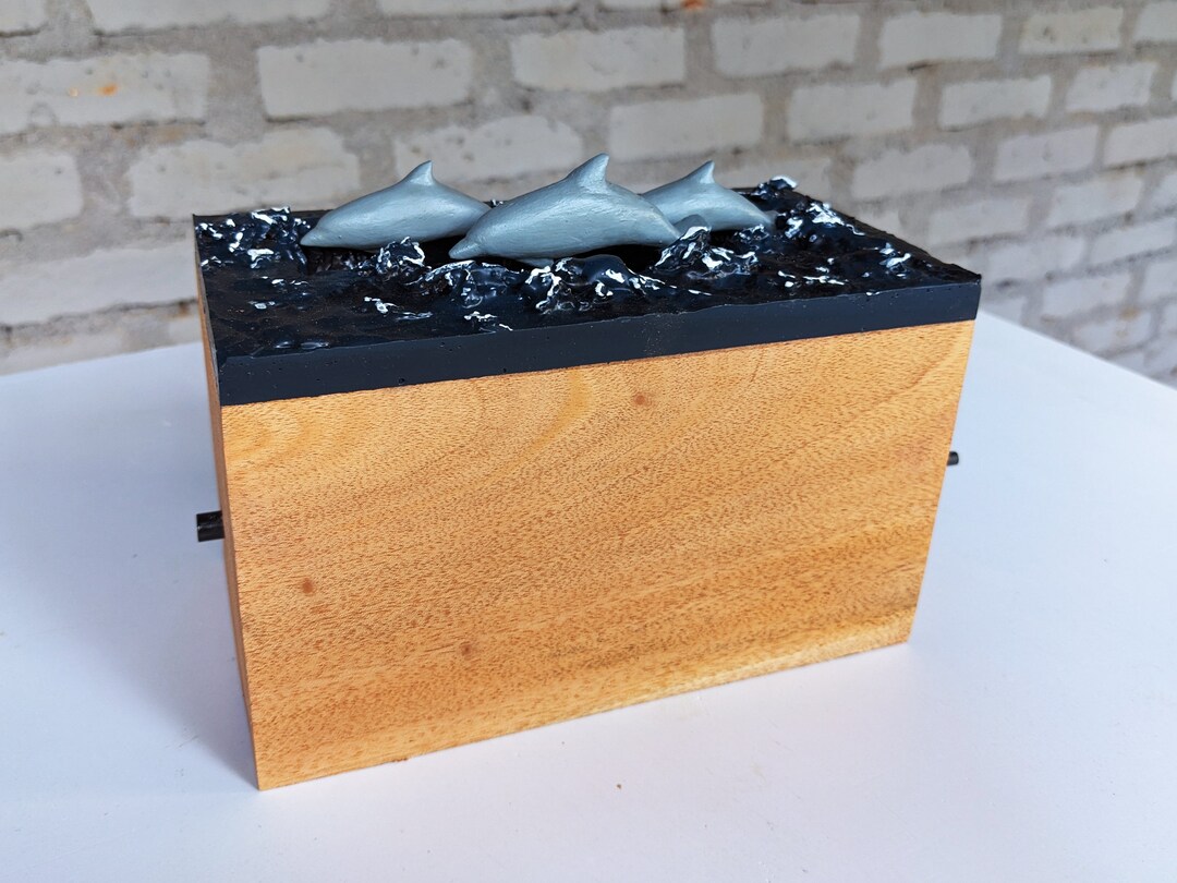 The Dolphin Family - Handcrafted Wooden Automata - Etsy