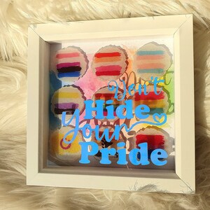 Unique Pride Flag Resin Art | LGBTQ+ Framed Box Frame Decor - Etsy