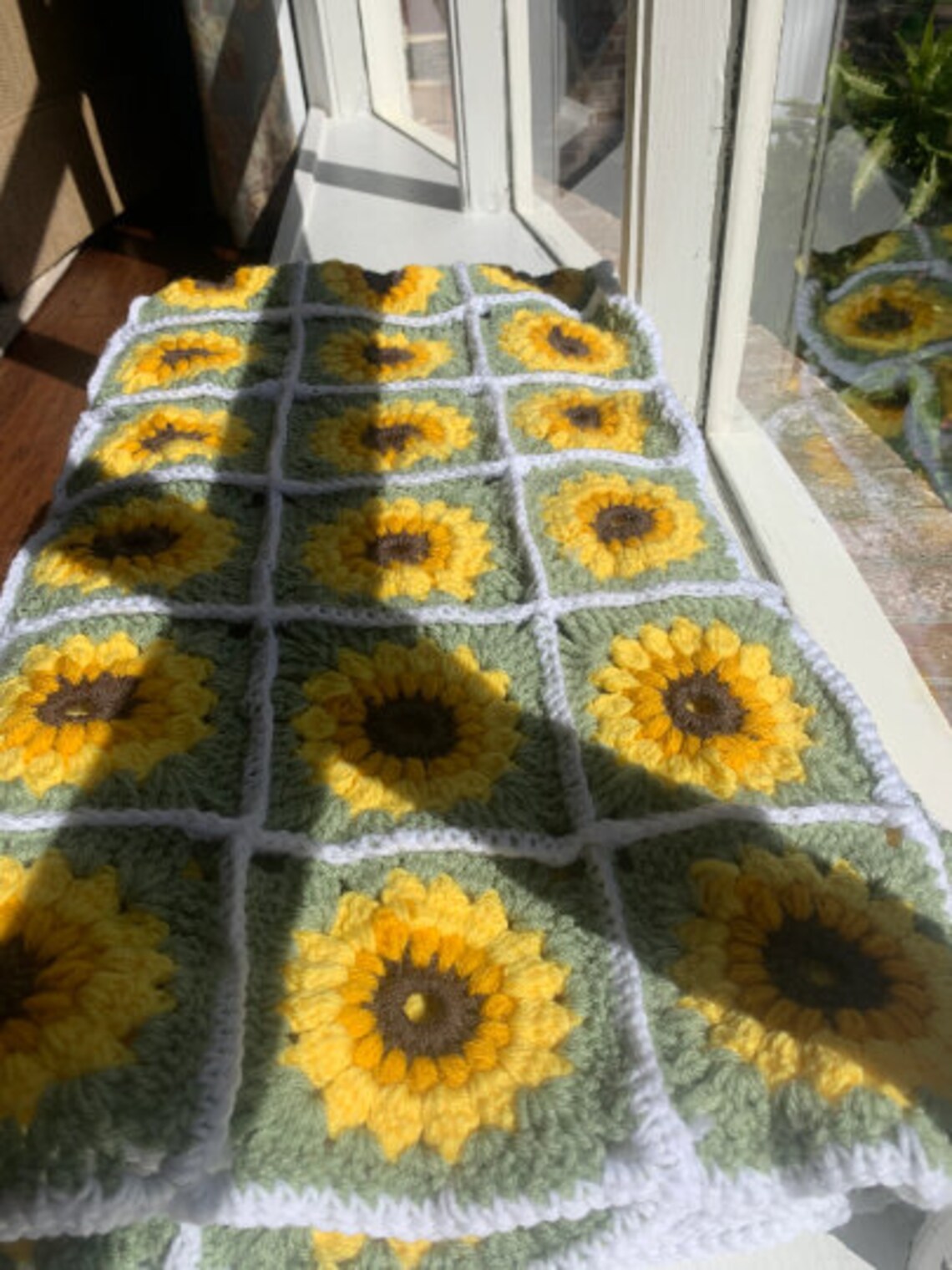 Sunflower Field Crochet Blanket DIGITAL PDF PATTERN Sunflower Blanket ...