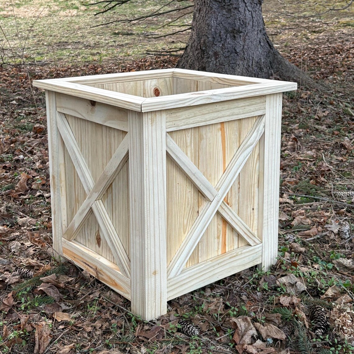 Farmhouse Style Planter Box Plans - Etsy