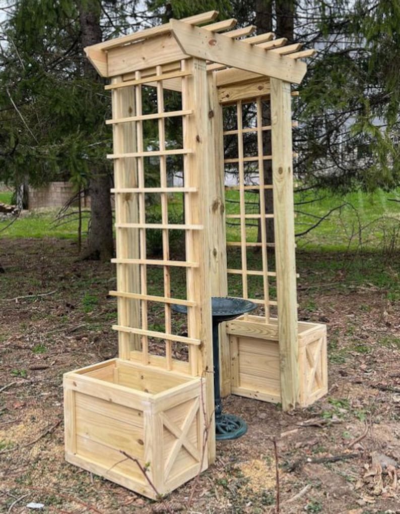 Trellised Arbor and Planter Plans - Etsy