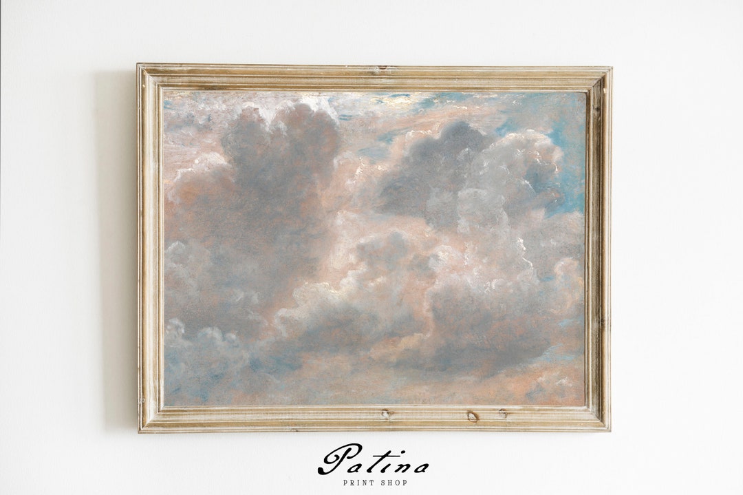 CLOUD STUDY | Clouds Print | Cloud Painting | Nursery Wall Art | Cloud ...