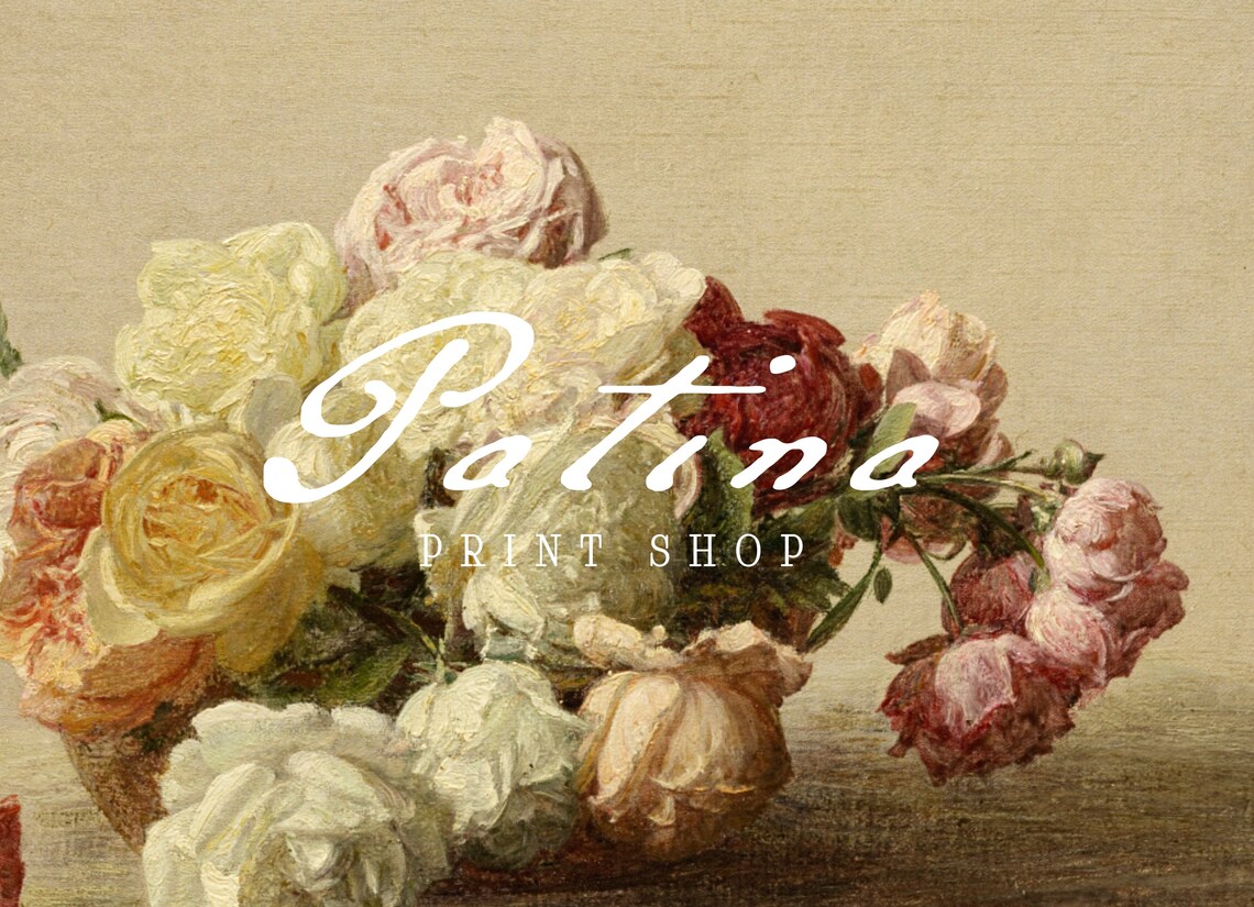 Vintage Rose Print Antique Flower Painting Floral Still - Etsy