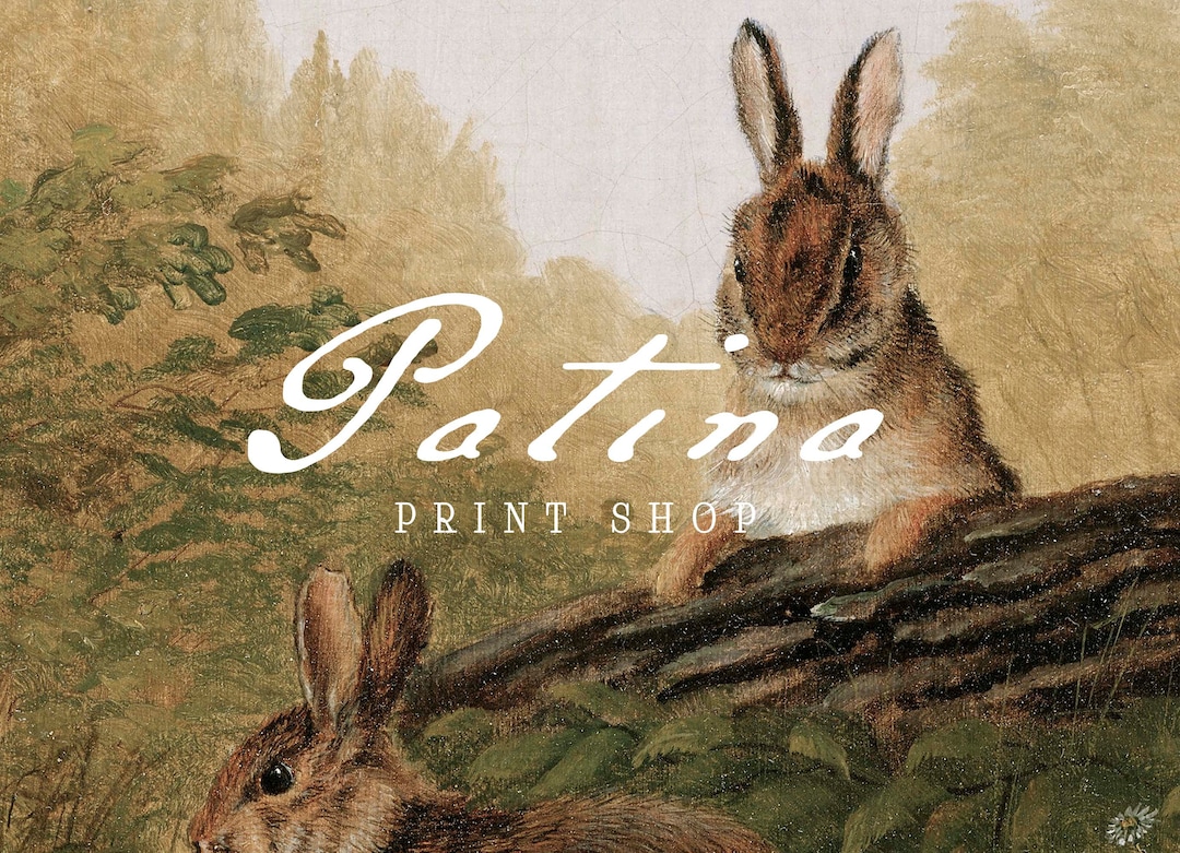 Rabbit Vintage Animal Print | Nursery Wall Art | Bunny Printable ...
