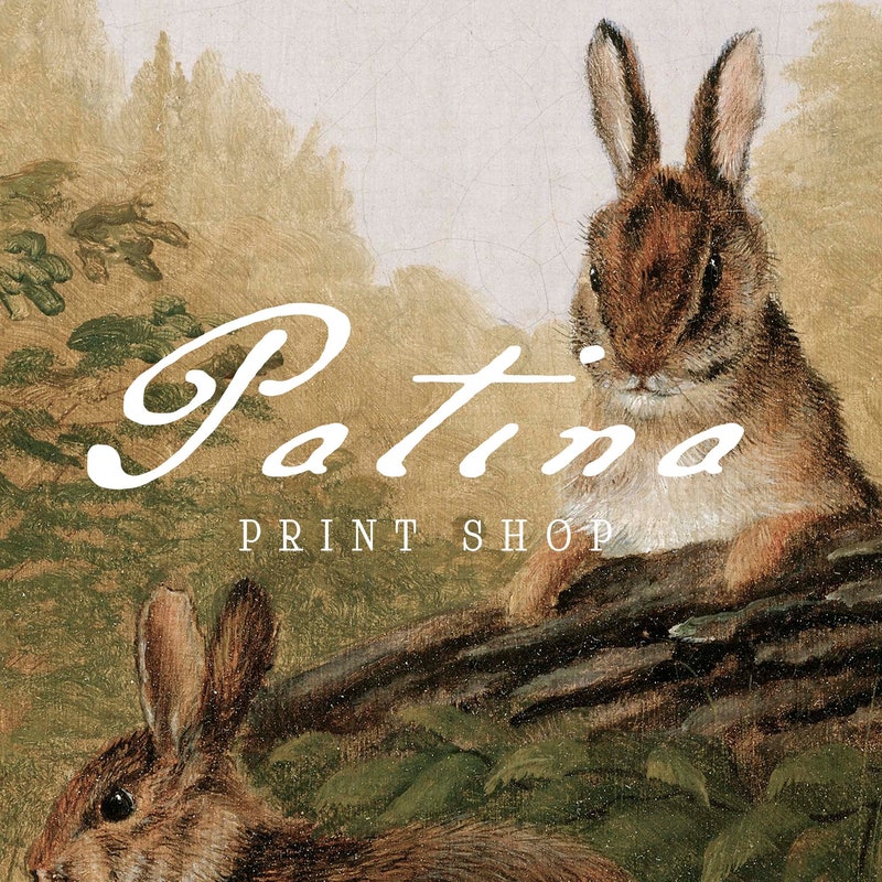Vintage Bunny Print - Etsy