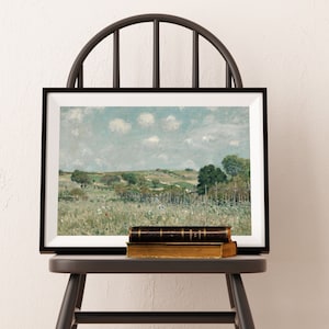 Country Landscape Print | Vintage Landscape Painting | Spring Wall Art ...