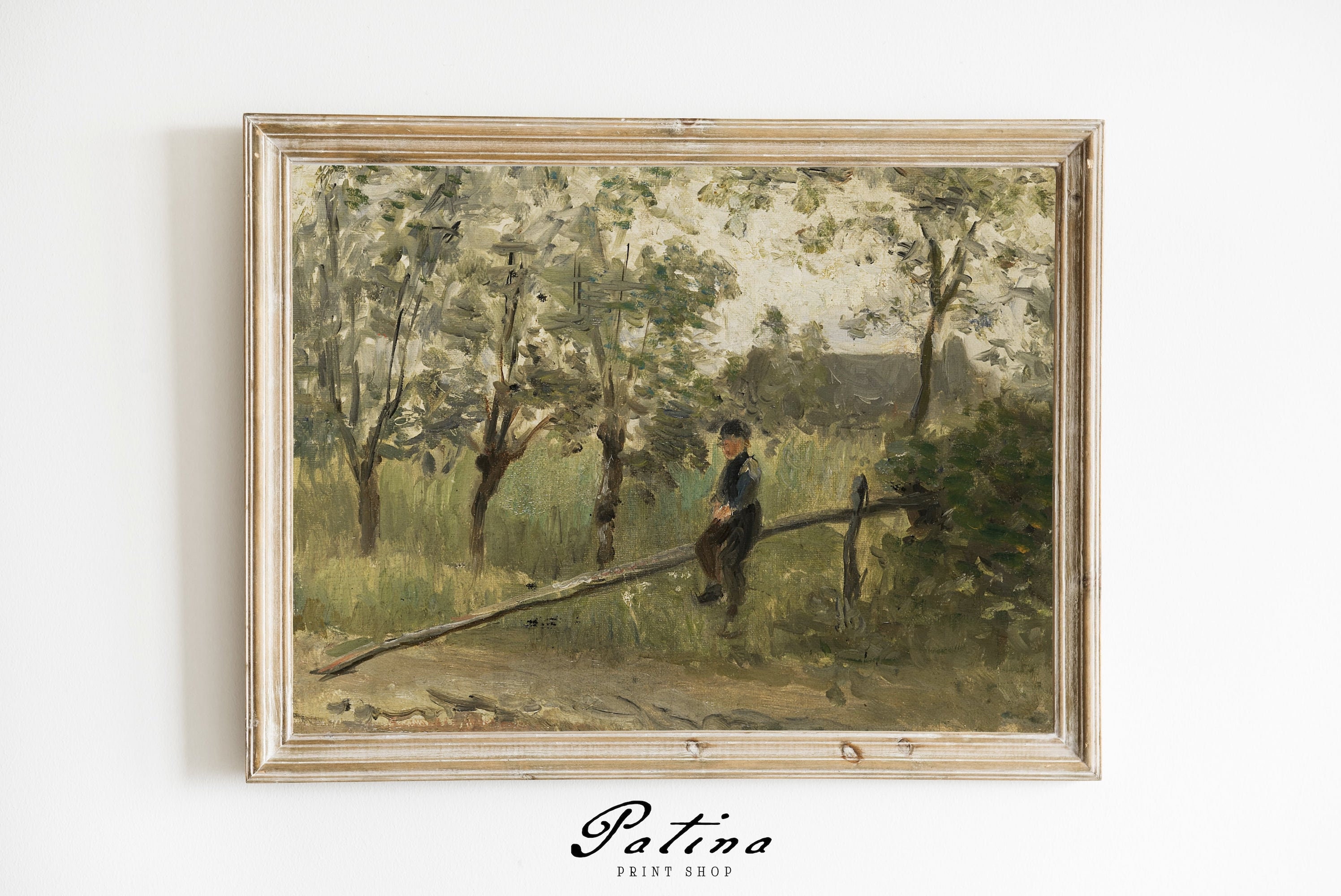 Portrait of a Boy Country Landscape Nursery Wall Art - Etsy