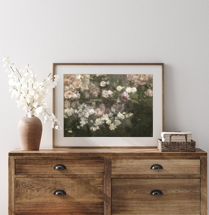 Vintage Rose Painting Floral Art Print Spring Decor - Etsy