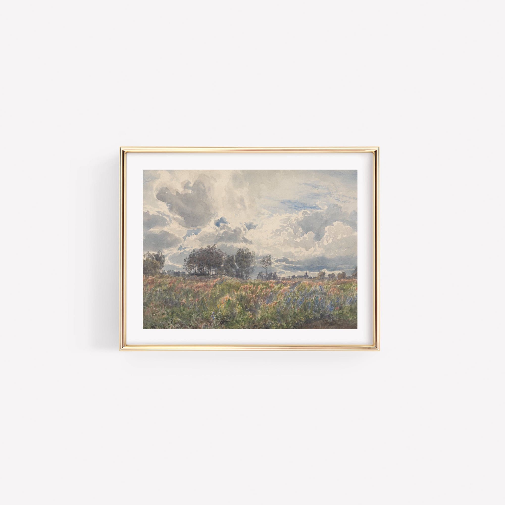 Vintage Spring Landscape Print Antique Wall Art Field - Etsy