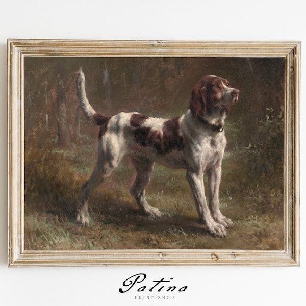 Antique Hound Painting - Etsy