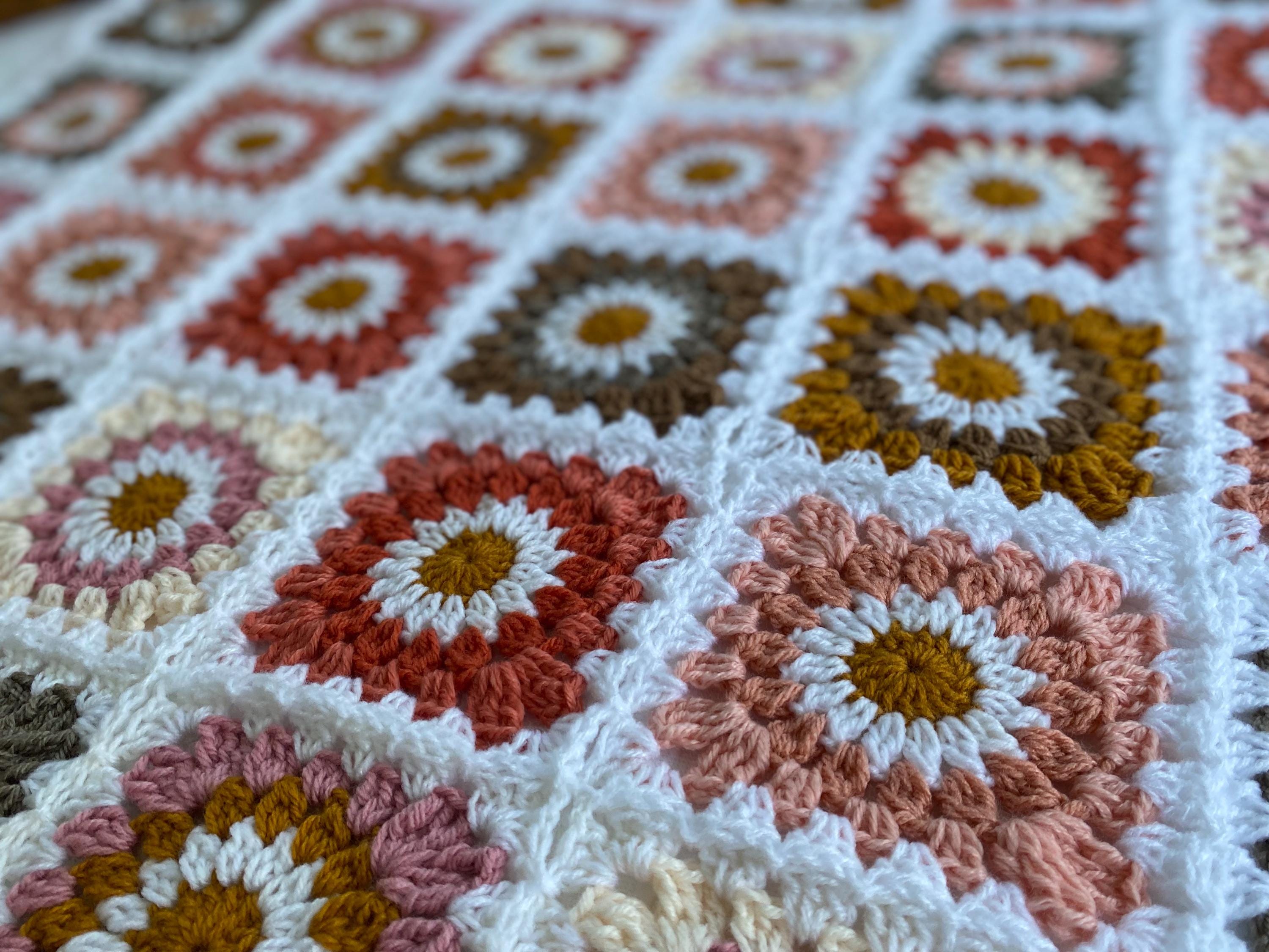 Autumn Granny Square Crochet Baby Blanket - Etsy