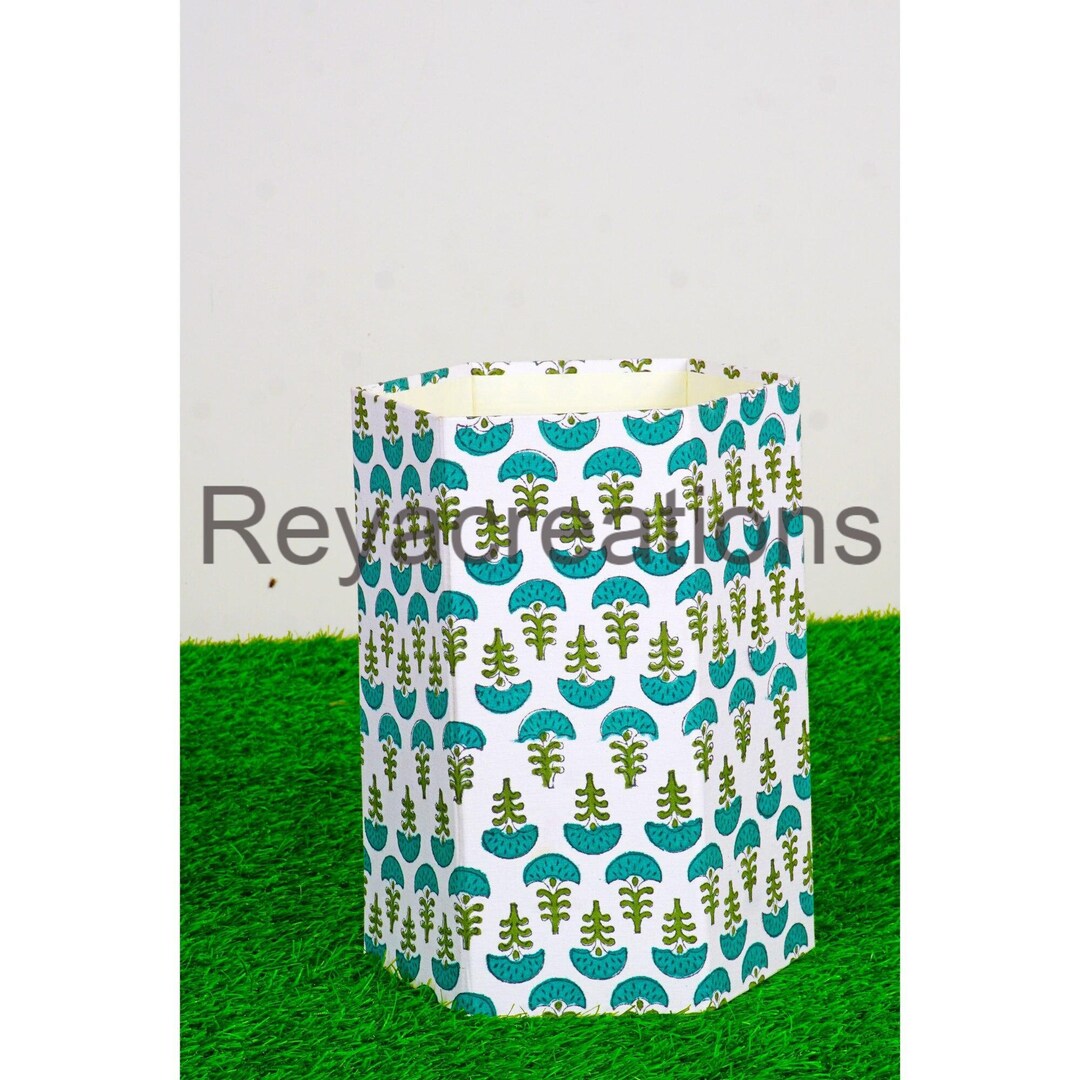 Beautiful Study Room Dustbin, Floral Printed Card Board Trash Can Bin ...