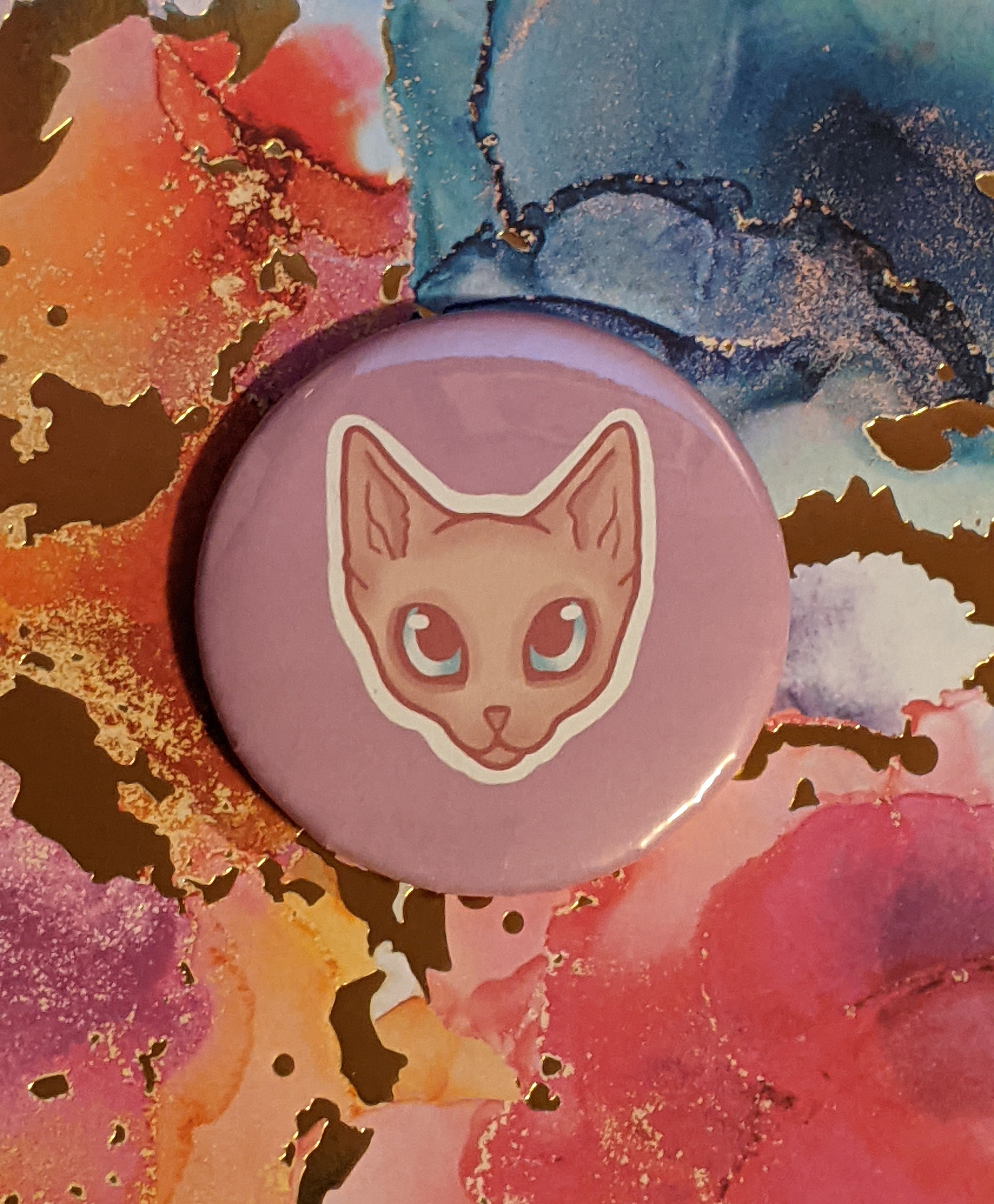 Meme Cats Sphinx Bingus and Caracal Floppa Button set | Etsy