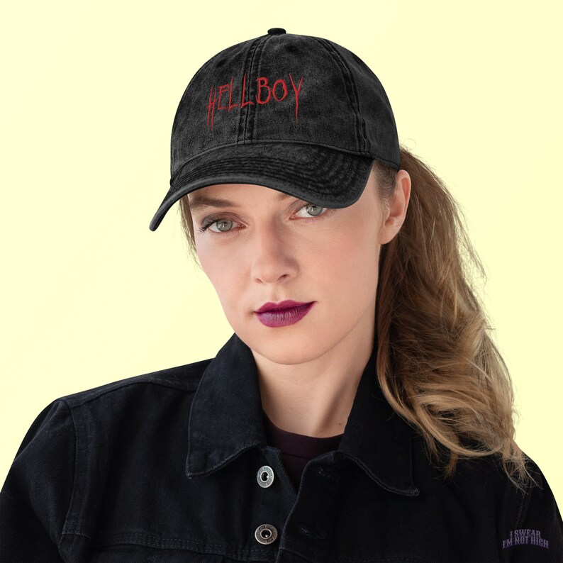 Hellboy Goth Vintage Hat (lil Peep Hat, Gothic Hat, Goth Clothes, Alt ...