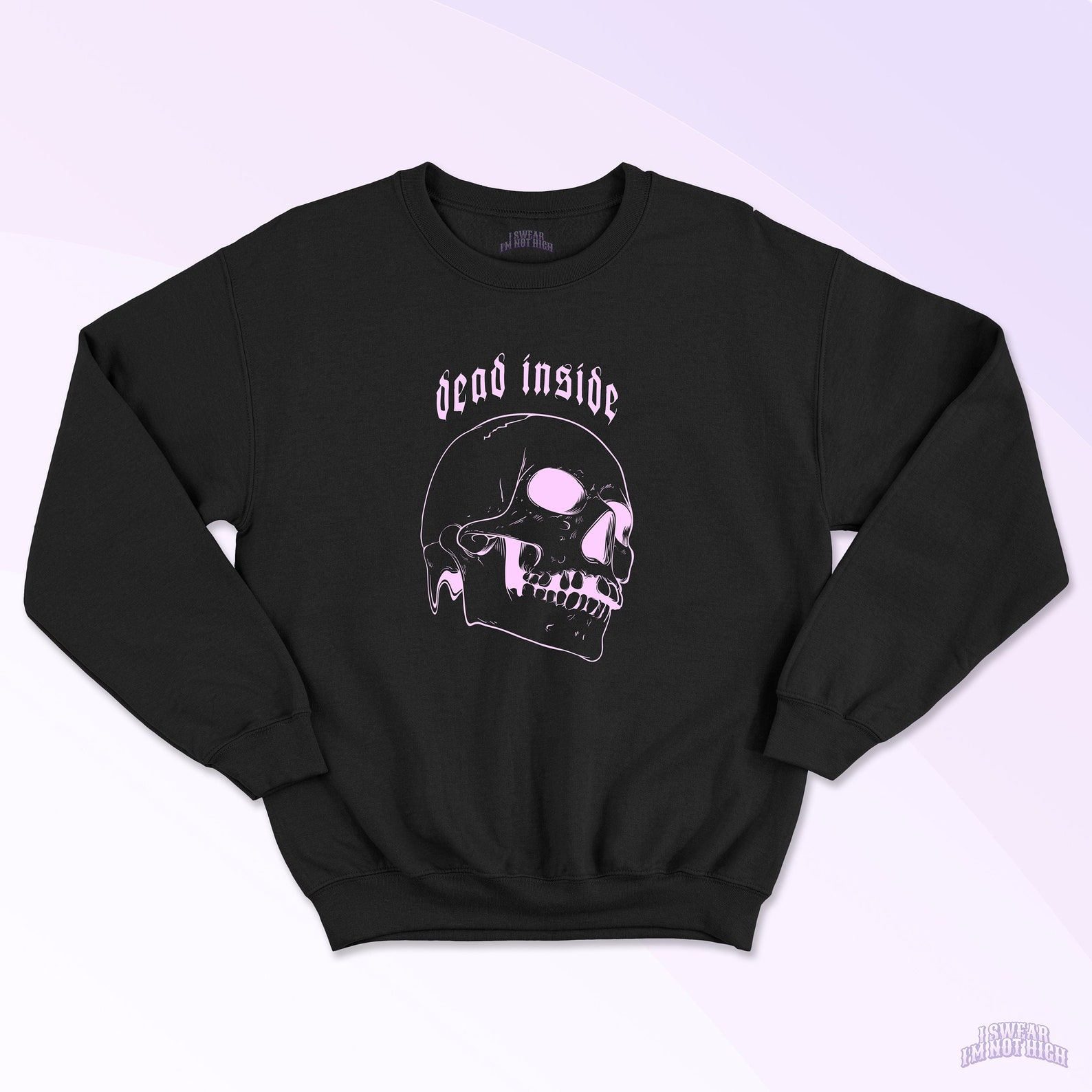 Dead Inside Goth Sweatshirt skull Sweater, Goth Clothes, Alt Clothing ...
