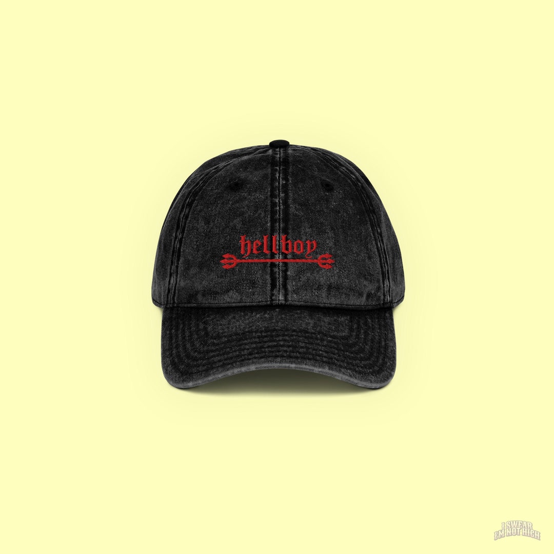 Hellboy Goth Vintage Hat (lil Peep Hat, Gothic Hat, Hellboy Hat, Goth ...