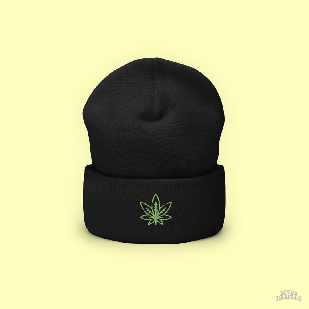 Green Weed Leaf Beanie Weed Beanie Weed Hat Stoner Beanie Etsy