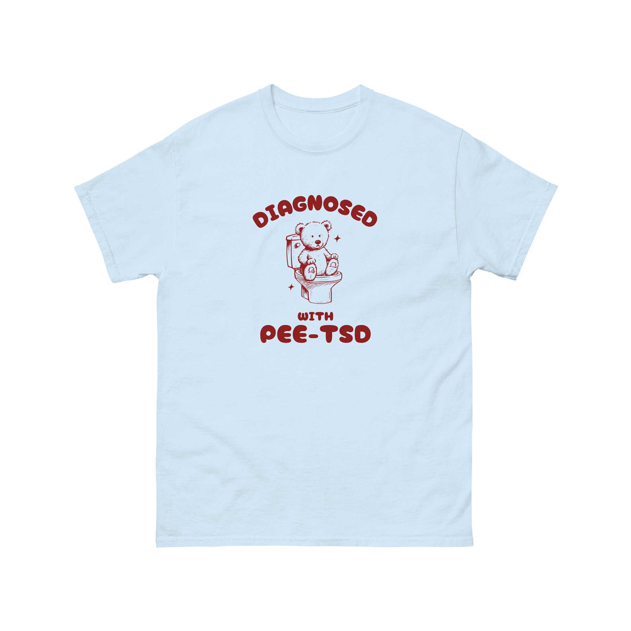 Diagnosed With Pee-tsd, Funny PTSD Shirt, Bear T Shirt, Dumb Y2k Shirt ...