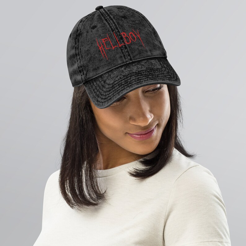 Hellboy Goth Vintage Hat (lil Peep Hat, Gothic Hat, Goth Clothes, Alt ...