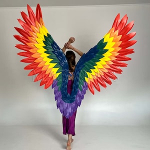 Rainbow Wings, Colorful Wings, Rainbow Outfit, Rainbow Costume, Pride ...
