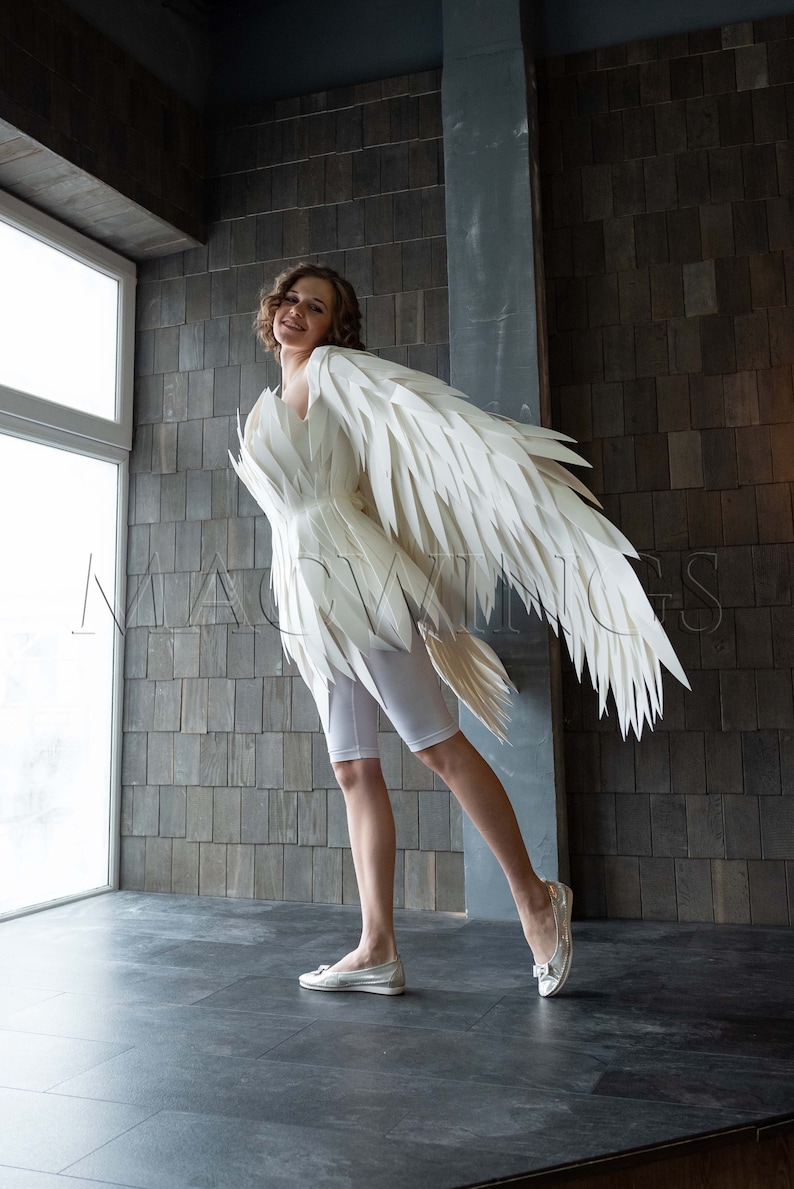 White Bird Wings, Bird Wings, Arm Wings, Bird Costume Cosplay, Harpy ...