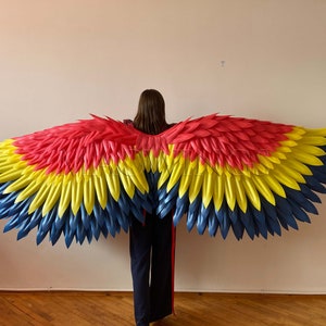 Parrot Wings Costume, Macaw Costume, Movable Wings for Dance, Bird ...