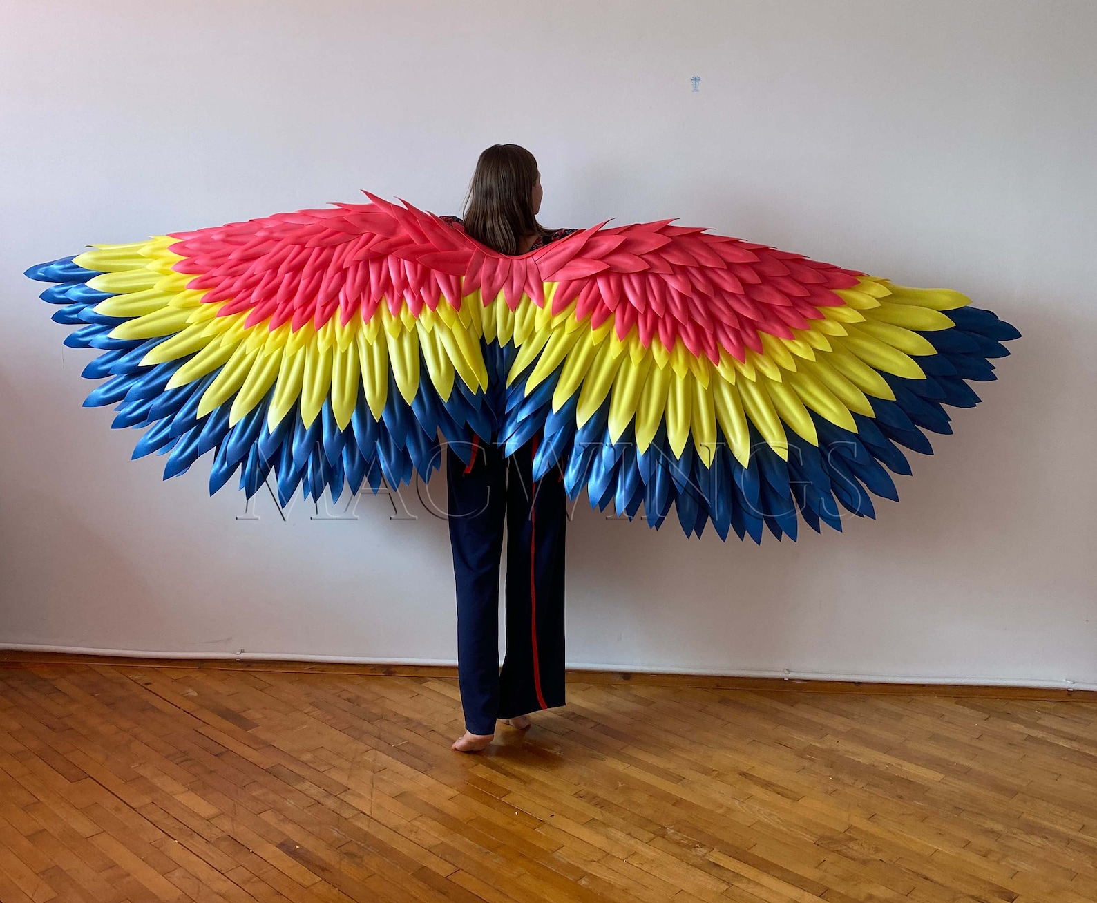 Parrot Wings Costume, Macaw Costume, Movable Wings for Dance, Bird ...