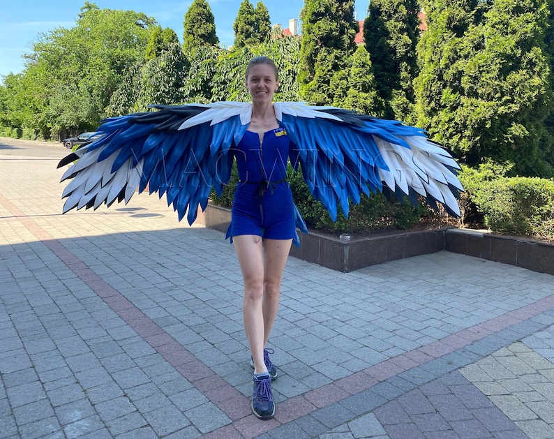 Magpie Costume Wings and Tail, Bird Wings, Arm Wings and Tail, Magpie ...