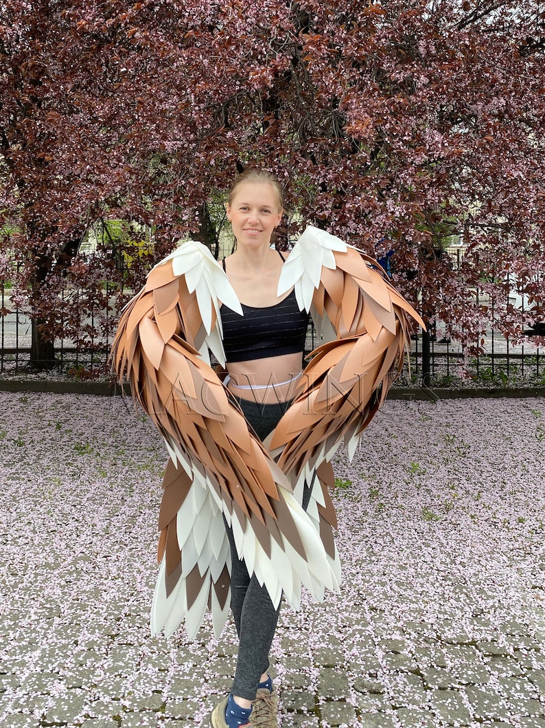 Brown Bird Wings and Tail for Adults, Movable Hawk Arm Wings, Fantasy ...