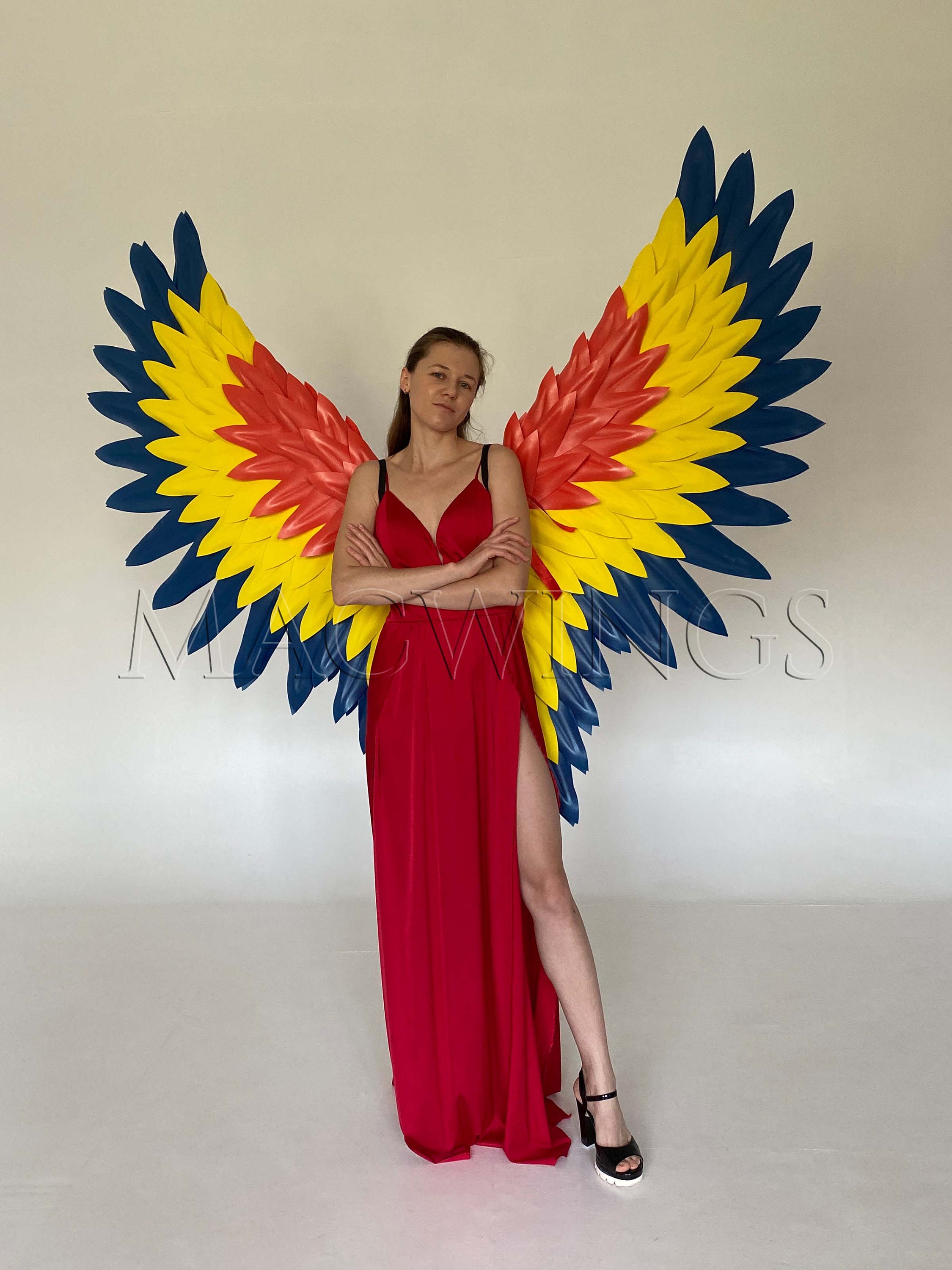 Big Macaw Wings Cosplay Costume Adult, Large Bird Parrot Wings Macaw ...