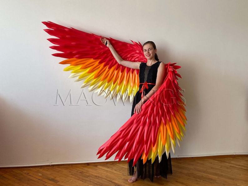 Movable Flame Wings Phoenix Wings Adult Cosplay Costume - Etsy
