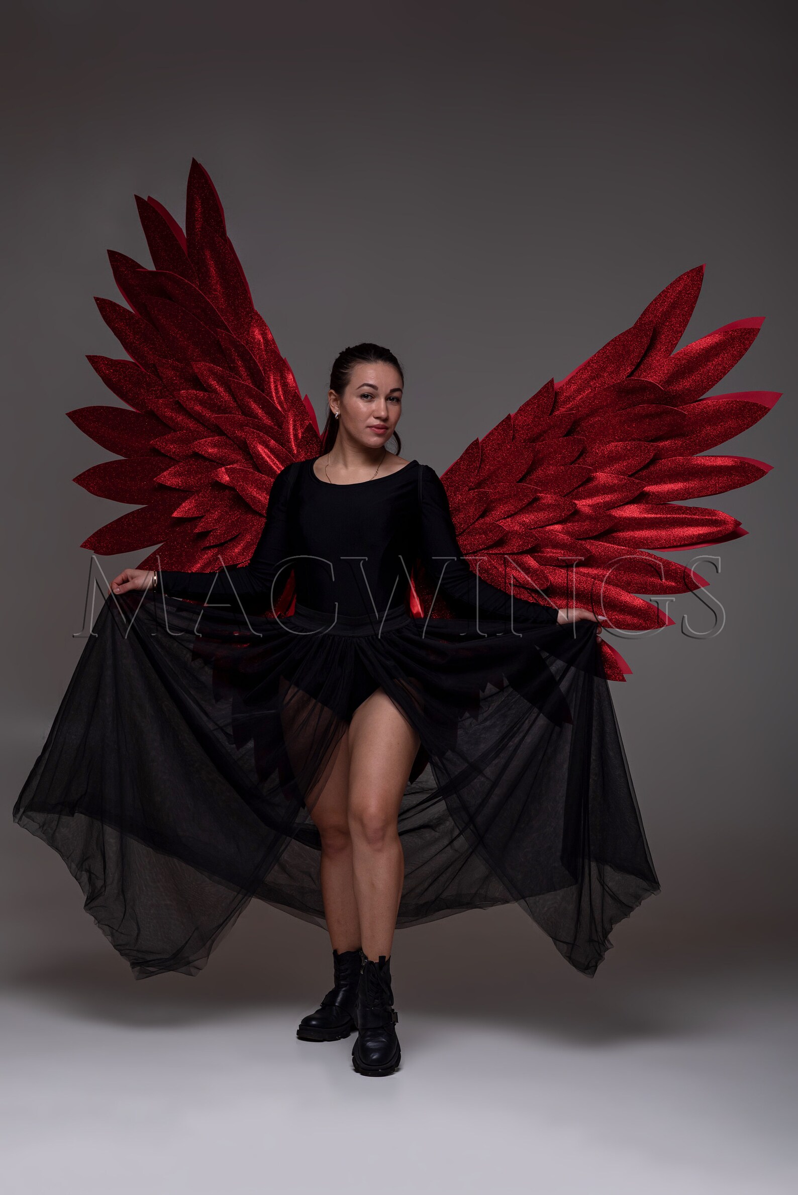 Red Glitter Wings Large Wings Angel Wings Cosplay Sparkle - Etsy