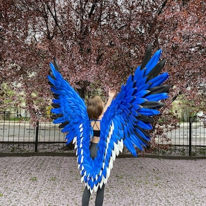 Bluejay Wings, Extra Large Blue Angel Wings, Dark Blue Color, XL Big ...