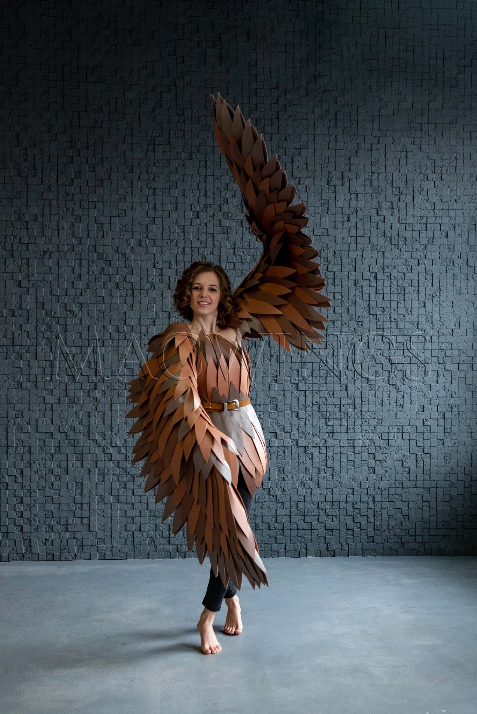 Brown Wings Bird Cosplay Bird Costume Arm Wings Wings for - Etsy