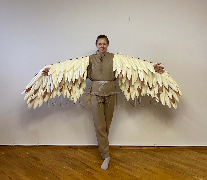 Barn Owl Arm Wings With Tail, Brown Bird Costume for Adult Cosplay ...
