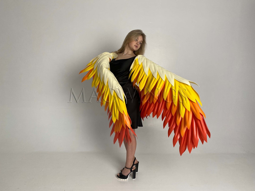 Fire Wings and Tail, Phoenix Costume Cosplay, Bird Wings for Arms, Arm ...