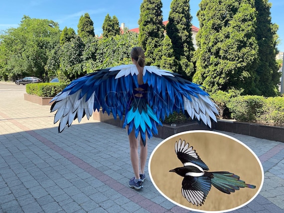 Magpie Costume Wings and Tail Bird Wings Arm Wings and Tail - Etsy