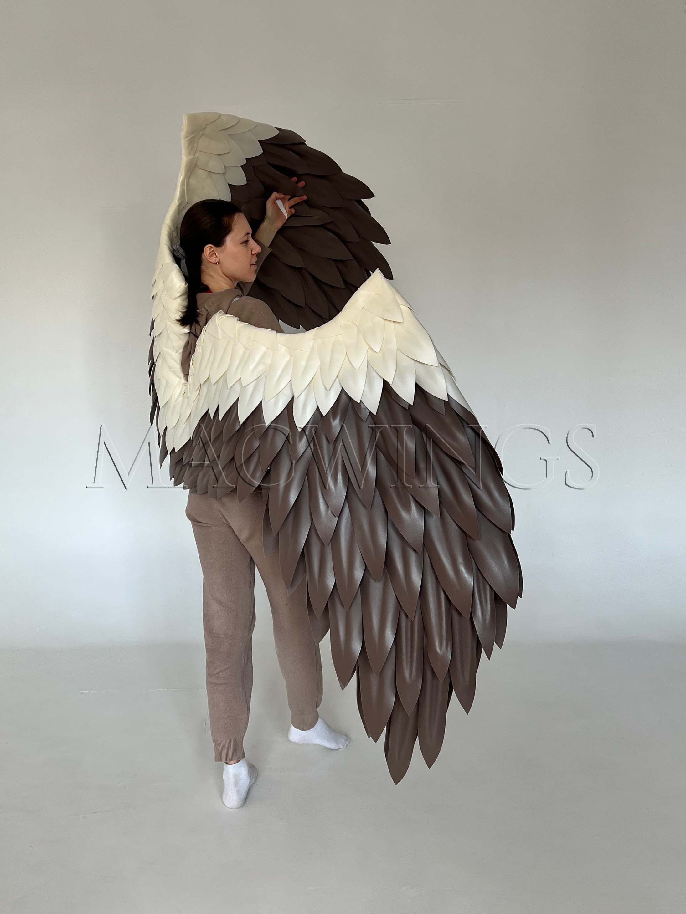 Large Brown Bird Wings – Flexible Movable Angel Wings for Adult Cosplay ...