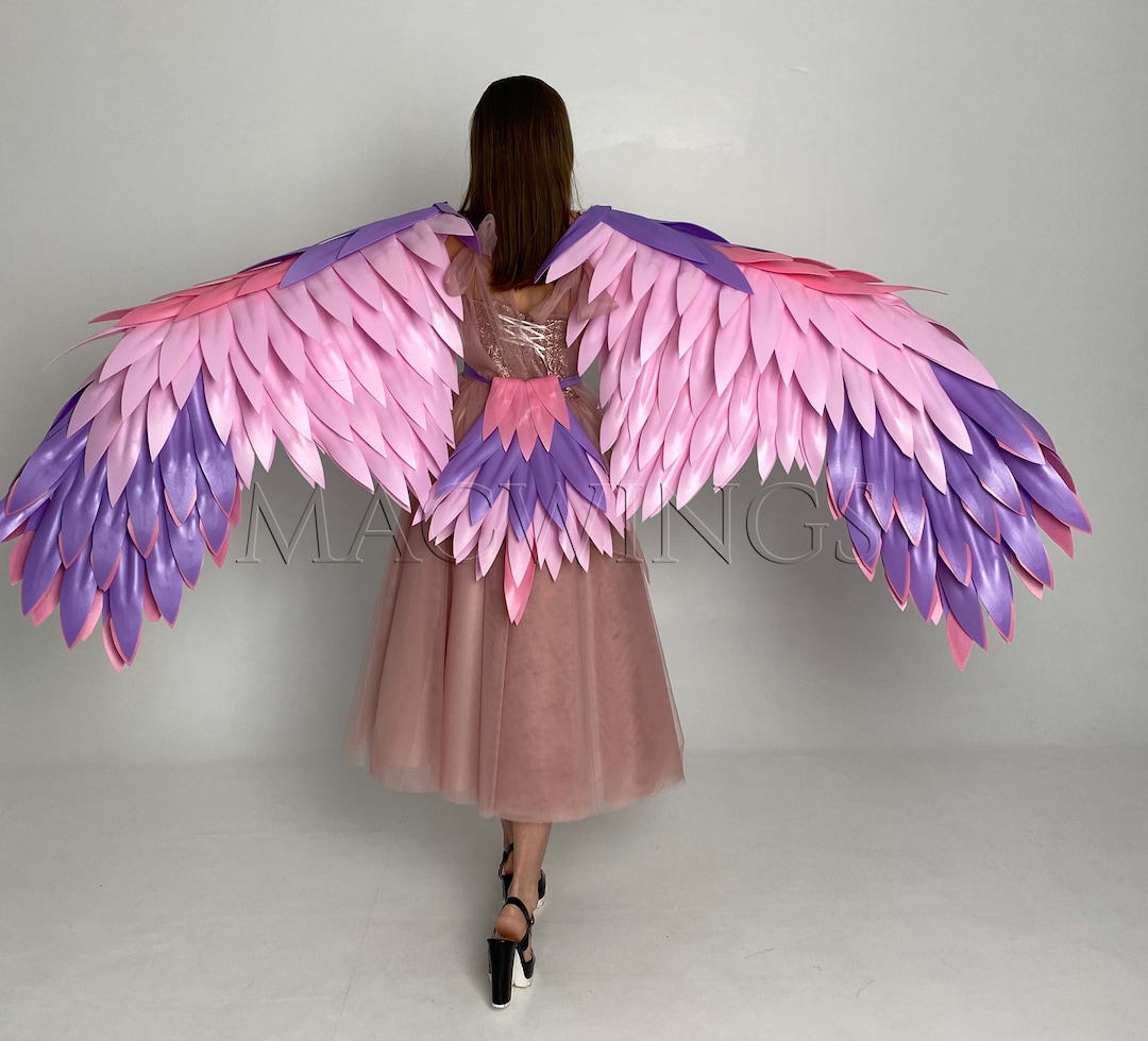 Pink Wings, Bird Costume Wings and Tail, Arm Wings Cosplay Costume ...