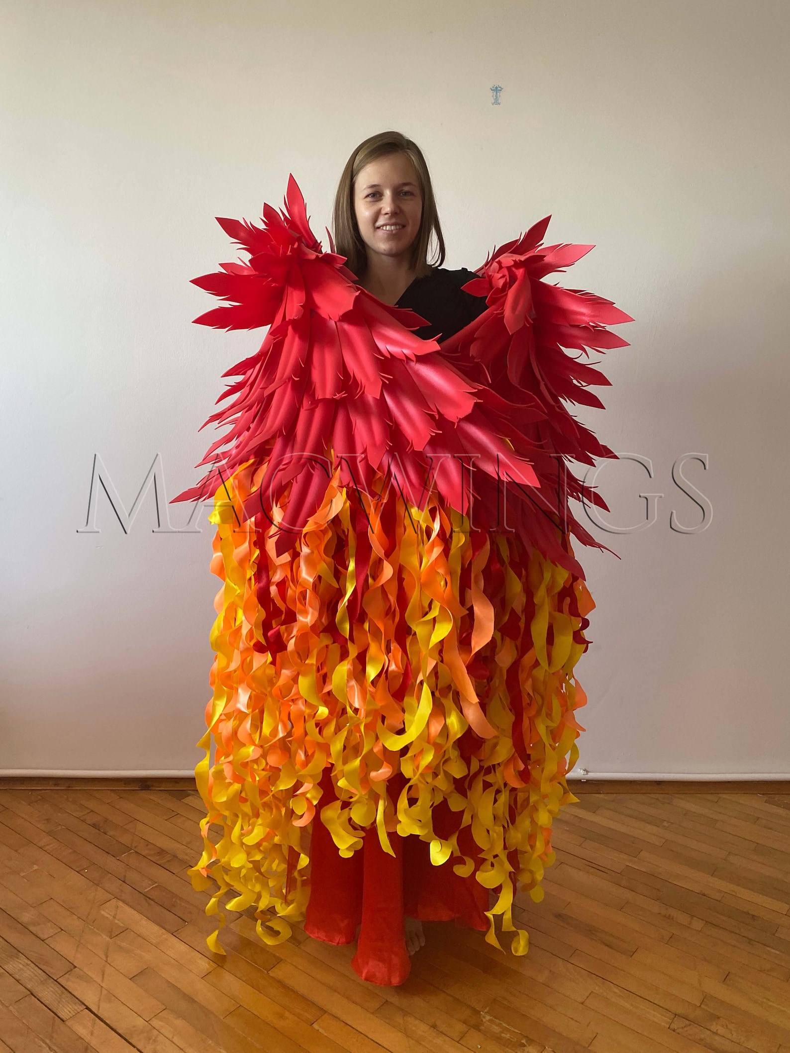 Moveable Phoenix Wings, Flame Wings, Adult Cosplay Costume, Fire Bird ...
