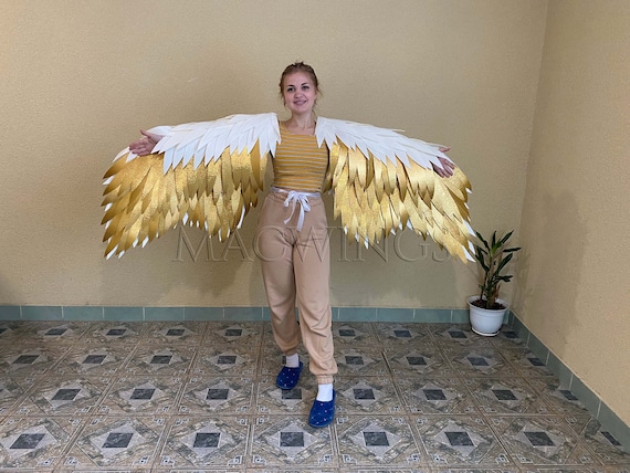 Gold Wings and Tail Gold and White Wings for Dance Arm Wings - Etsy