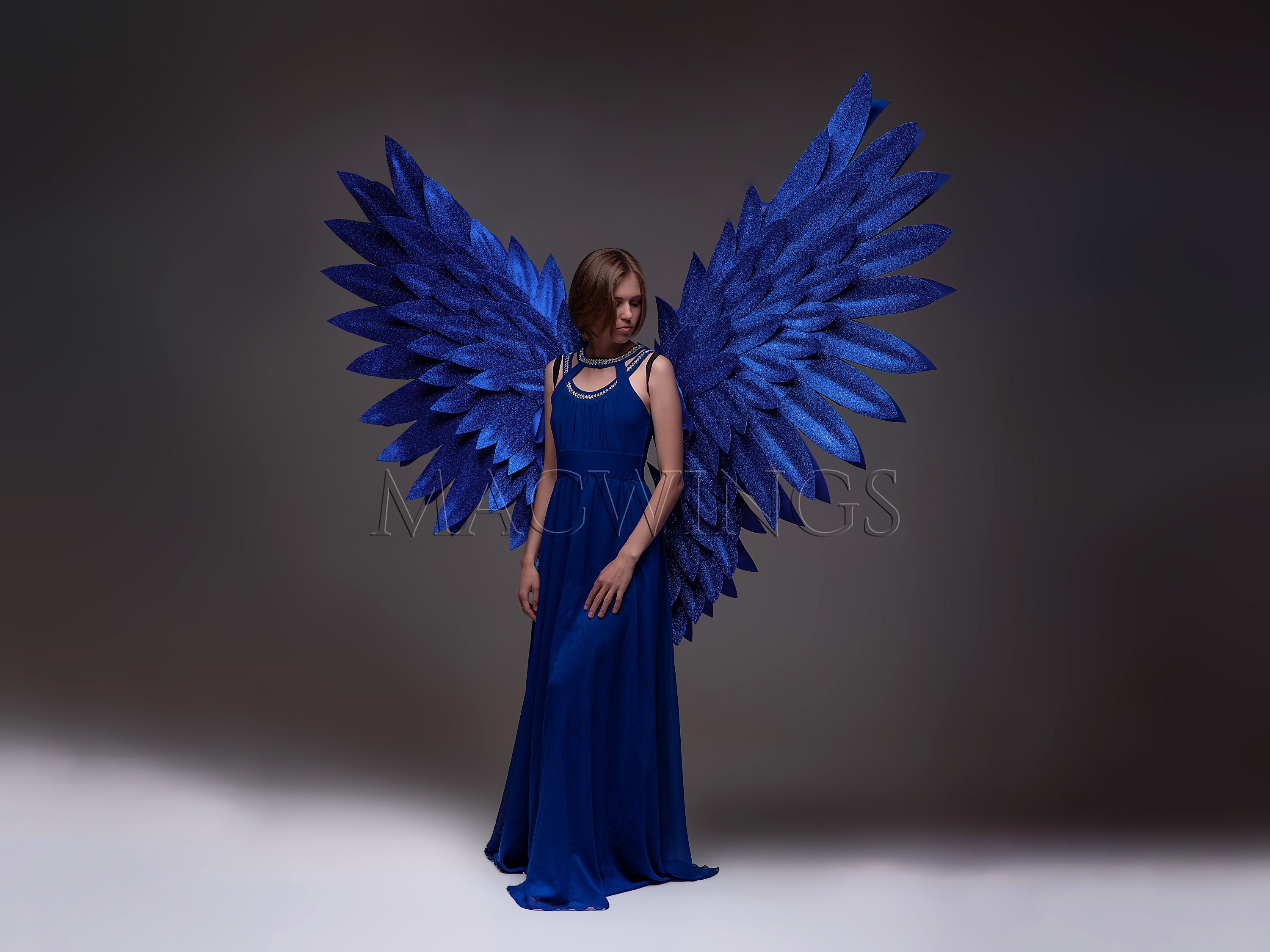 Blue Glitter Wings Extra Large Wings Angel Wings Cosplay | Etsy