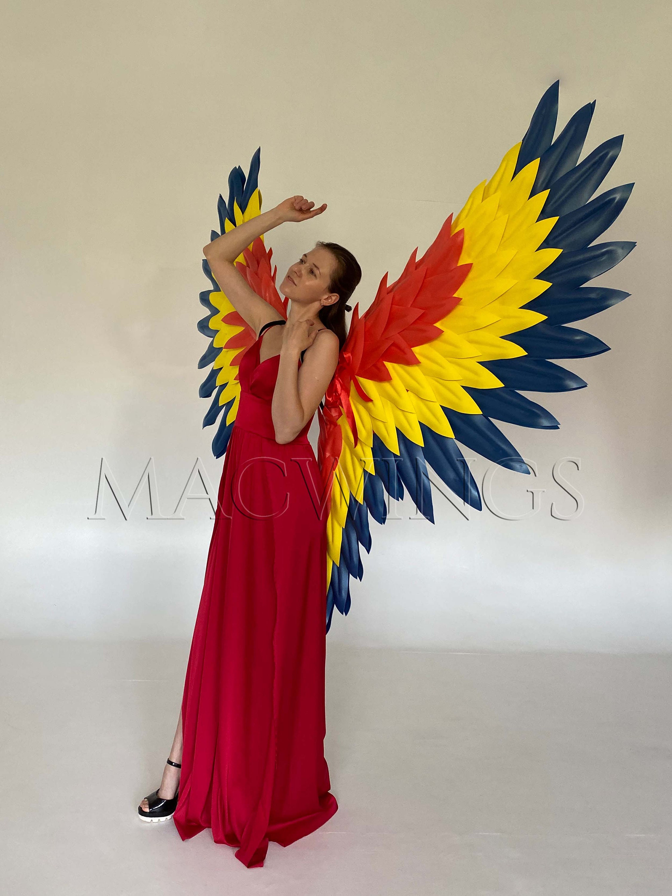 Big Macaw Wings Cosplay Costume Adult, Large Bird Parrot Wings Macaw ...