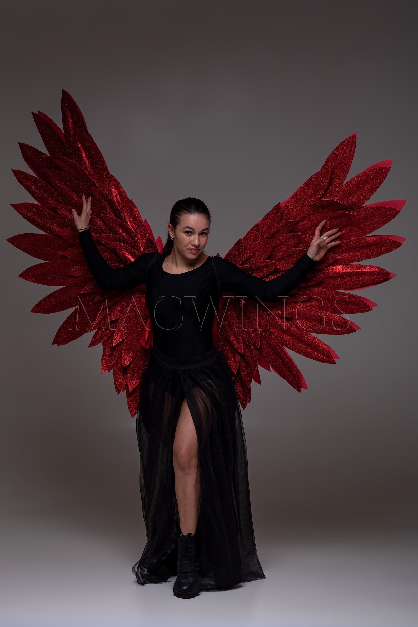 Red Glitter Wings Large Wings Angel Wings Cosplay Sparkle - Etsy